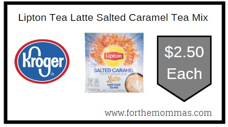 Lipton Tea Latte Salted Caramel Tea Mix $2.50 Each at Kroger