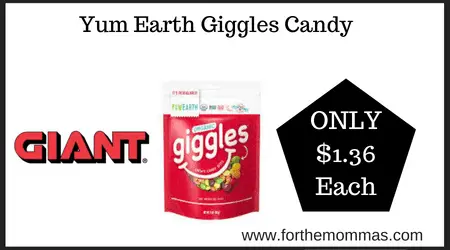 Yum Earth Giggles Candy Just $1.36 Each at Giant