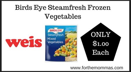 Birds Eye Steamfresh Frozen Vegetables ONLY $1.00 Each at Weis