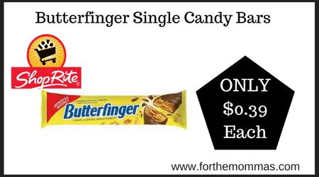Butterfinger Single Candy Bars ONLY $0.39 Each at ShopRite