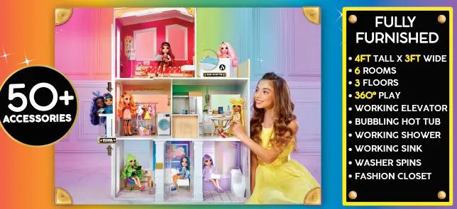 Amazon: Rainbow High House Doll House ONLY $70 (Reg. $200)