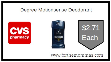 Extrabucks Offer at CVS on Degree Motionsense Deodorant