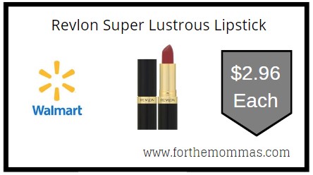 Coupon Deal at Walmart on Revlon Super Lustrous Lipstick