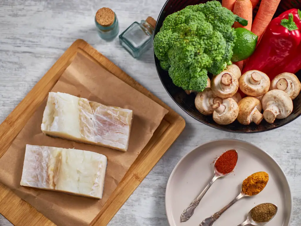 Light & Healthy Steamed Cod and Vegetables