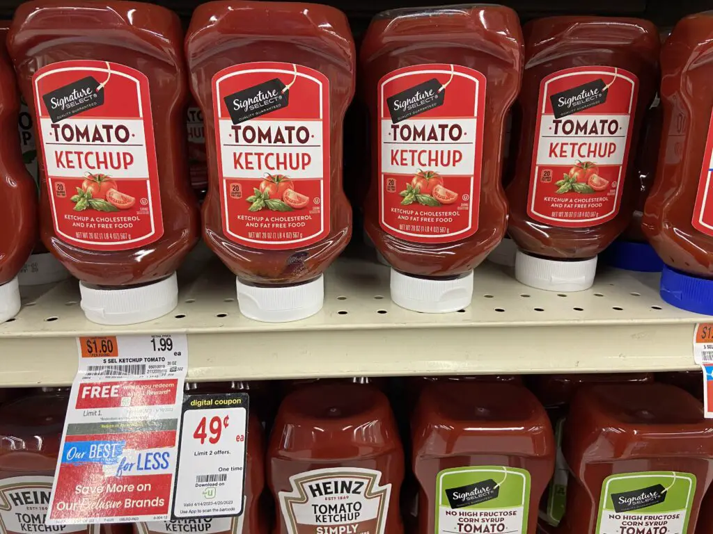 Signature Select Ketchup or Squeeze Mustard at Acme JUST $0.49