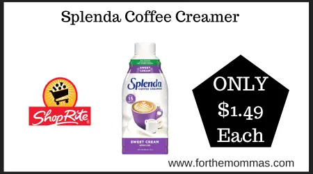 Splenda Coffee Creamer at ShopRite For JUST $1.49 Each