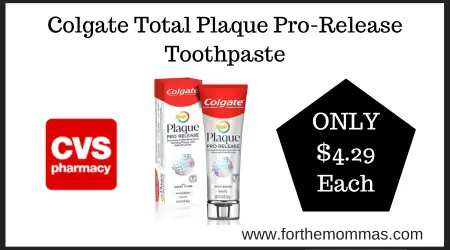 Coupon and Extrabucks Deal at CVS on Colgate Total Plaque Pro-Release ...