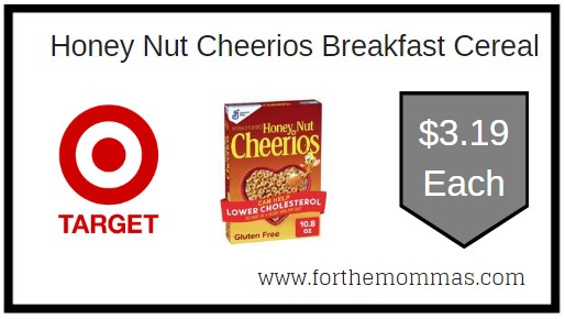 Target Circle Offer on Honey Nut Cheerios Breakfast Cereal