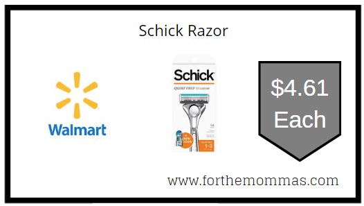 Coupon Deal at Walmart on Schick Razor