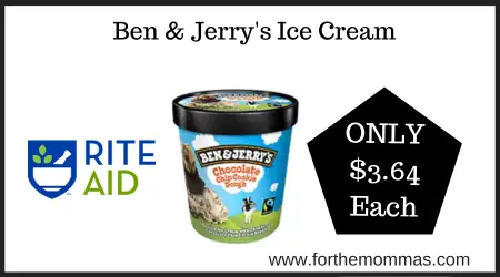 Rite Aid Deal on Ben & Jerry's Ice Cream