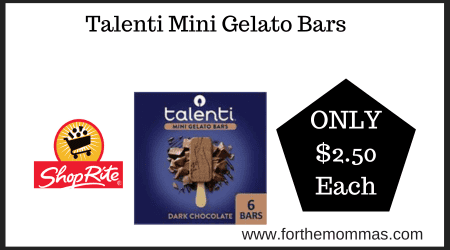 Digital Coupon Offer On Talenti Mini Gelato Bars At ShopRite