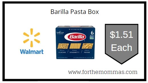 Coupon Deal at Walmart on Barilla Pasta Box