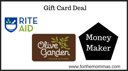Gift Card Moneymaker Deal at Rite Aid