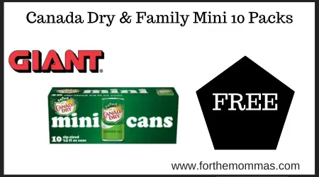 FREE Canada Dry & Family Mini 10 Packs + Moneymaker at Giant