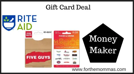 Gift Card Moneymaker Deal at Rite Aid