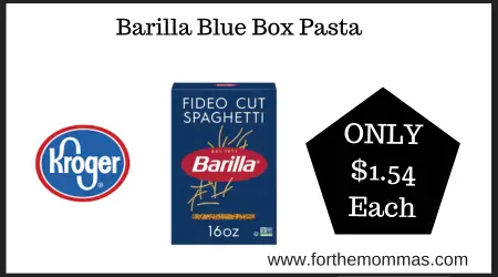 Digital Coupon Deal at Kroger on Barilla Blue Box Pasta