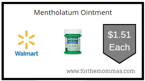 Coupon Deal at Walmart on Mentholatum Ointment