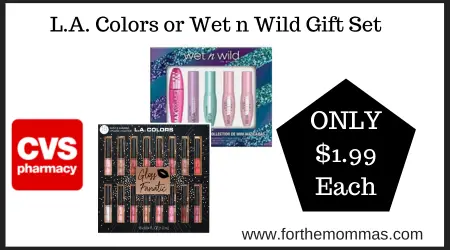 Extrabucks Offer at CVS on L.A. Colors or Wet n Wild Gift Set