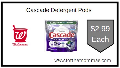 Coupon Deal at Walgreens on Cascade Detergent Pods