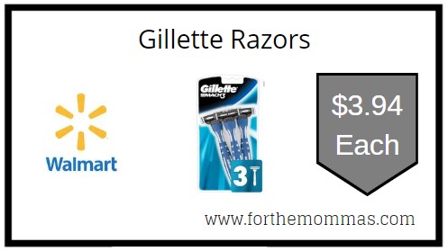 Rebate Deal at Walmart on Gillette Razors