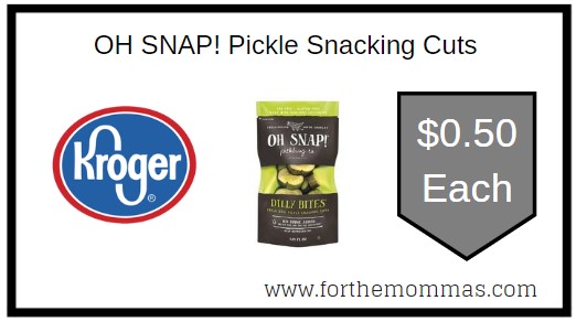 Digital Coupon Deal at Kroger on OH SNAP! Pickle Snacking Cuts