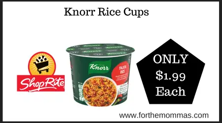 Instant Savings Deal On Knorr Rice Cups At ShopRite
