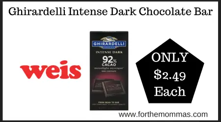 Coupon Deal at Weis on Ghirardelli Intense Dark Chocolate Bar