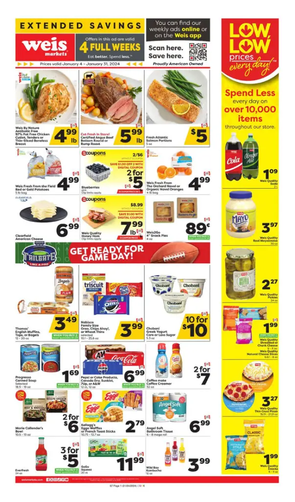 Weis Markets Weekly Flyer (1/25- 1/31) Circular, Natural & Organic & Ad ...