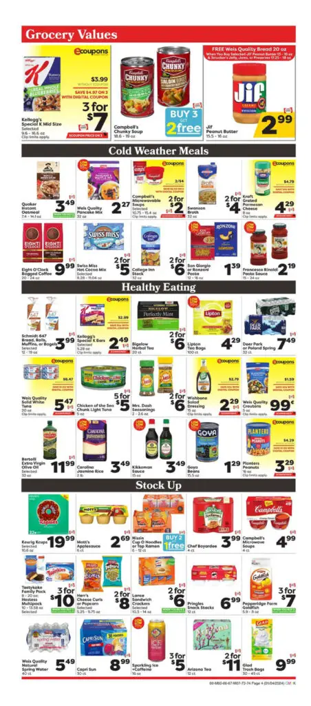Weis Markets Weekly Flyer (1/25- 1/31) Circular, Natural & Organic & Ad ...