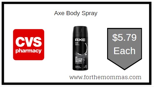 Extrabucks Deal at CVS on Axe Body Spray