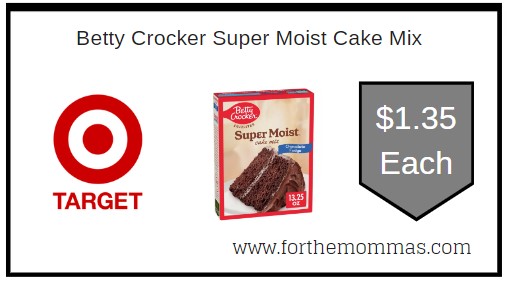 Target Circle Offer on Betty Crocker Super Moist Cake Mix