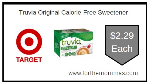 Target Circle Offer on Truvia Original Calorie-Free Sweetener