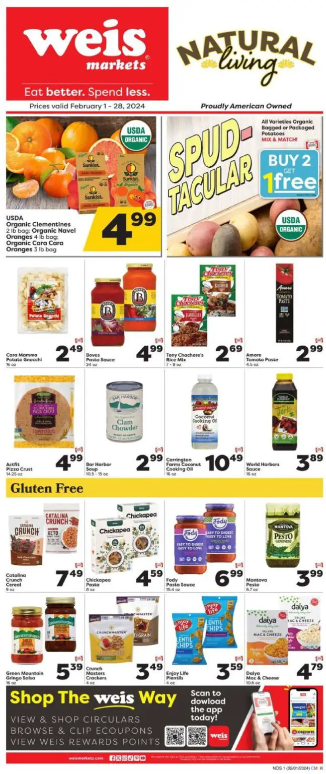 Weis Markets Weekly Flyer (2/22- 2/28) Circular, Natural & Organic & Ad ...