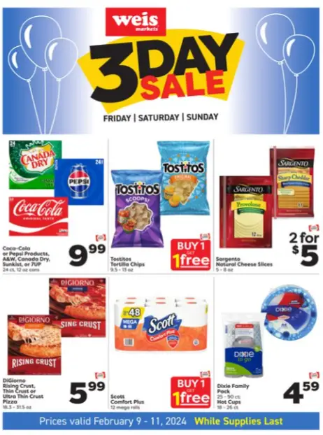Weis Three Day Sale 02/16/24 - 02/18/24