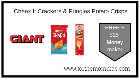 FREE Cheez It Crackers & Pringles Potato Crisps + Big Moneymaker with ...