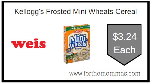 Coupon Deal at Weis on Kellogg's Frosted Mini Wheats Cereal
