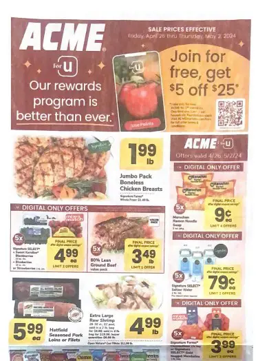 Acme Markets Weekly Ad (4/26/24 – 5/2/24) Preview