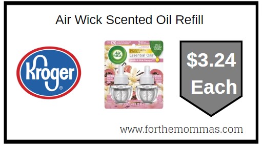 Digital Coupon Deal at Kroger on Air Wick Scented Oil Refill
