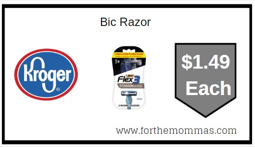 Digital Coupon Deal at Kroger on Bic Razor