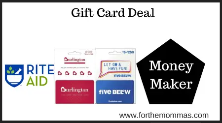 Gift Card Moneymaker Deal at Rite Aid