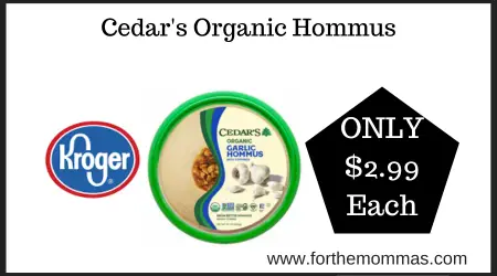 Digital Coupon Deal at Kroger on Cedar's Organic Hommus