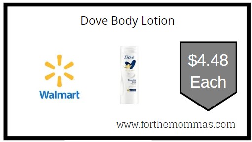 Coupon Deal at Walmart on Dove Body Lotion