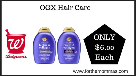 Coupon Deal at Walgreens on OGX Hair Care