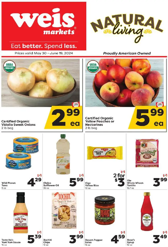 Weis Markets Weekly Flyer (5/30 - 6/19) Circular, Natural & Organic ...