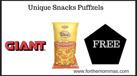 FREE Unique Snacks Puffzels at Giant