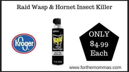 Digital Coupon Deal at Kroger on Raid Wasp & Hornet Insect Killer