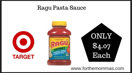 Target Circle Offer on Ragu Pasta Sauce