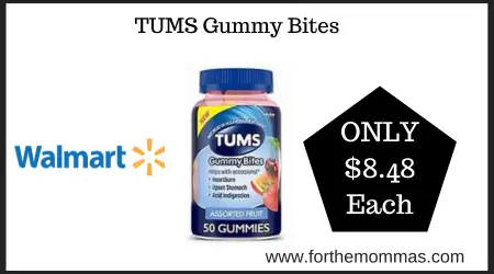 Coupon Deal at Walmart on TUMS Gummy Bites