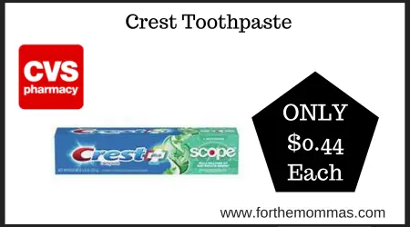 Coupon & Extrabucks Deal at CVS on Crest Toothpaste