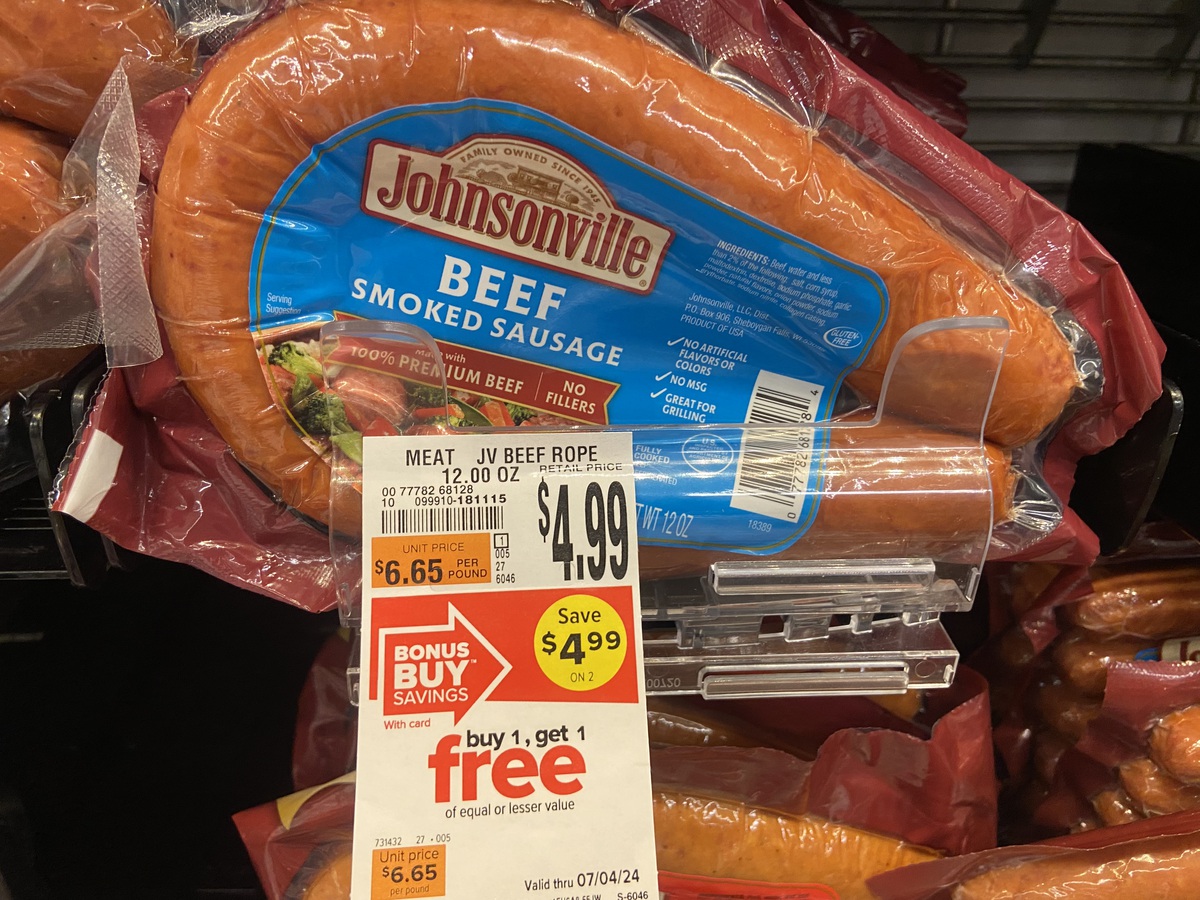 Johnsonville Smoke Sausage JUST $2.50 Each at Giant